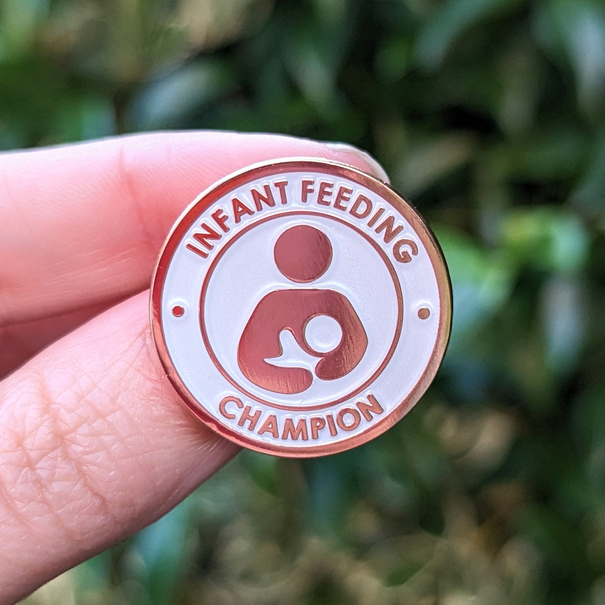 Infant Feeding Champion Breastfeeding Supporter Enamel Pin - Rose Gold ...